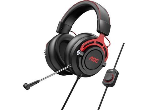 AOC GH USB Gaming Headset With RGB LED Gaming Headset With Detachable Mic Newegg