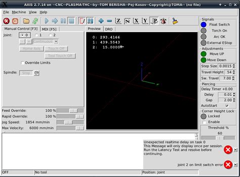 Joint2 Limit Switch Error Linuxcnc