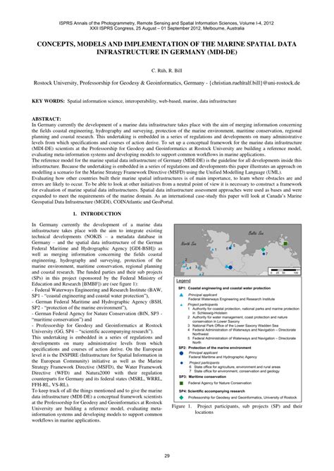 Pdf Concepts Models And Implementation Of The Marine Spatial Data Infrastructure In Germany