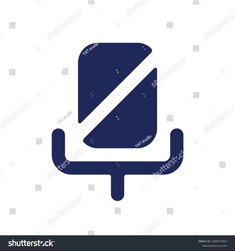 Turn Off Microphone Black Glyph Ui Stock Vector Royalty Free 2204571857 Shutterstock