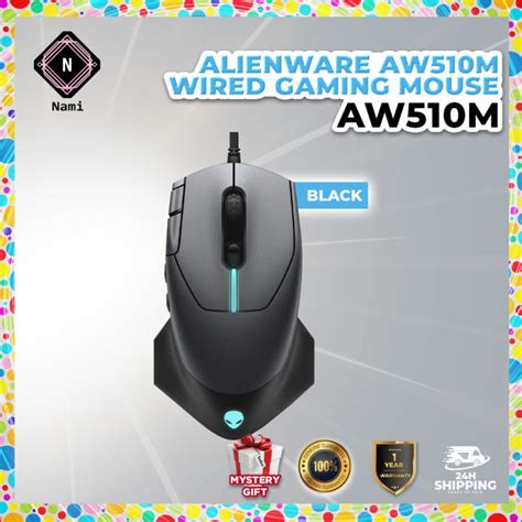 Dell Alienware High Performance Gaming Mouse 10 Button 16000dpi Sensor 400ips 40g Aw510m Dark