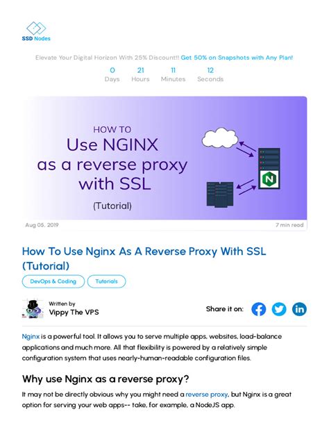 how to use nginx as a reverse proxy with ssl tutorial ssd nodes