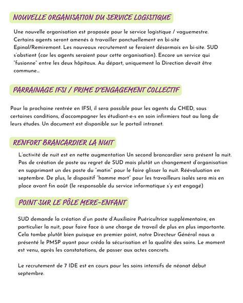 Compte Rendu Cse Et Fs Juin 2024 Sud Santé Sociaux Des Vosges