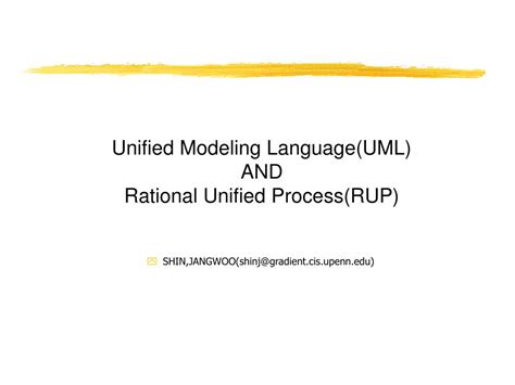 ppt unified modeling language uml and rational unified process rup