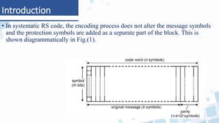 Reed Solomon encoder and decoder ريد سلمون PPT