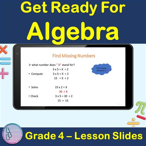 get ready for algebra 4th grade powerpoint lesson slides made by