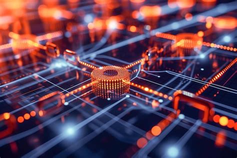 Premium Photo Blockchain Interface Symbolizing Transparency And