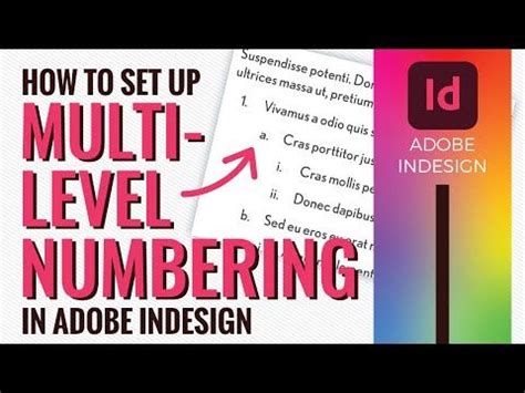 How To Set Up Multi Level Numbering And Numbered Lists In Adobe InDesign YouTube