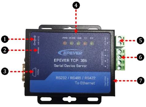epever tcp 306 serial port networking server device for solar inverter