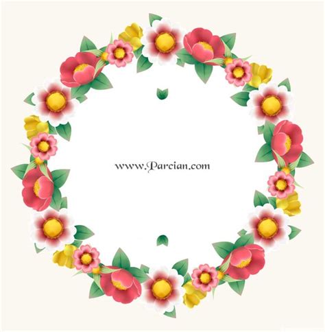 عکس خالی با حاشیه گل