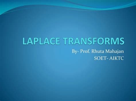 Ppt Mastering Laplace Transforms For Differential Equations