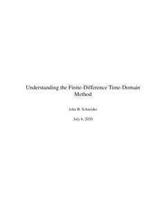 Understanding The Finite Difference Time Domain Method Understanding The Finite Difference