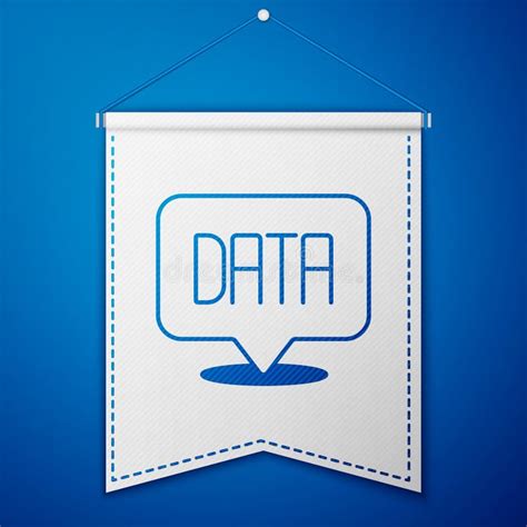 Blue Data Analysis Icon Isolated On Blue Background Business Data