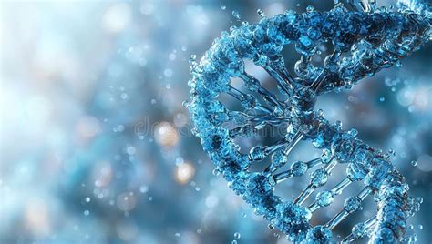 Intricate Representation Of A Dna Double Helix Structure Glimmering In