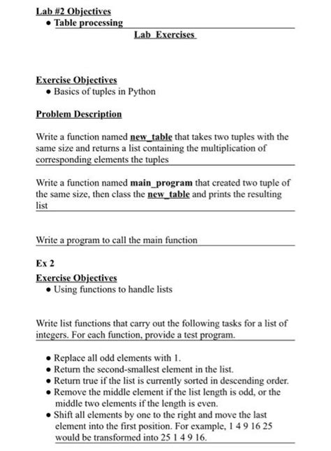 solved lab 2 objectives table processing lab exercises