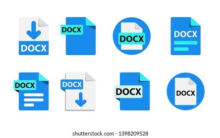 Collection Vector Icons Doc File Format Stock Vector Royalty Free Shutterstock