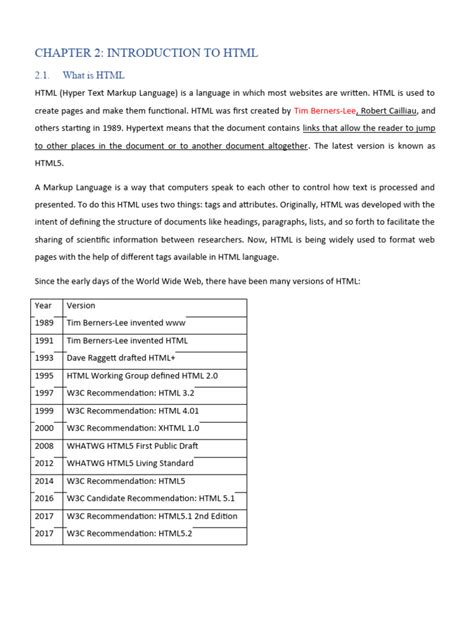 Chapter 2 Introduction To HTML | PDF | Html | Html Element