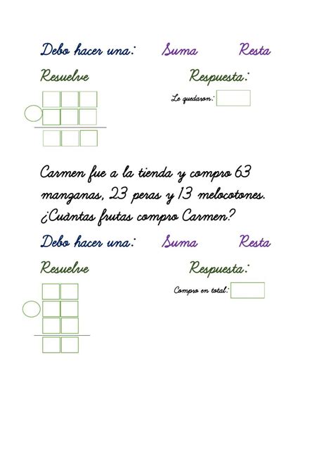 Problemas Matemáticos Online Exercise For Tercero Live Worksheets