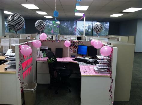 Zebra Theme Pink Black And White Cubical Birthday Decoration Office