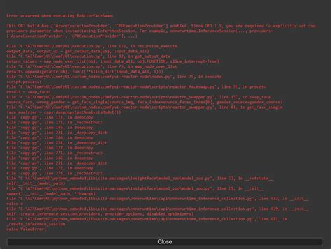 Error When Running New Install · Issue 37 · Gourieffcomfyui Reactor