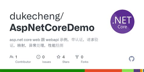 Github Dukecheng Aspnetcoredemo Asp Net Core Web Webapi