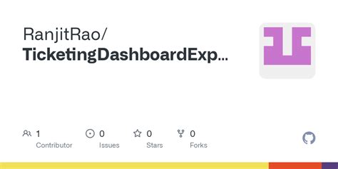 GitHub RanjitRao TicketingDashboardExpermental