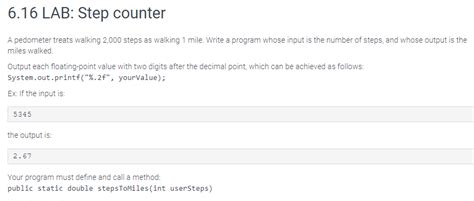 Solved 616 Lab Step Counter A Pedometer Treats Walking