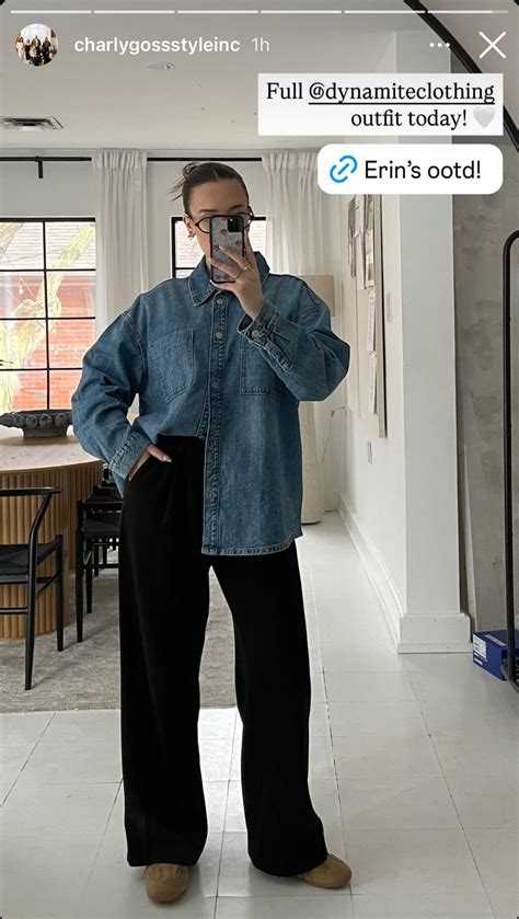 Black Denim Button Up Shirt Outfit Chambray Button Down Outfit