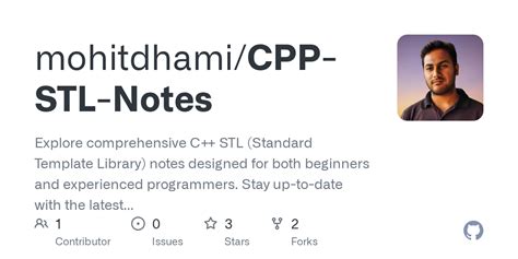Github Mohitdhamicpp Stl Notes Explore Comprehensive C Stl