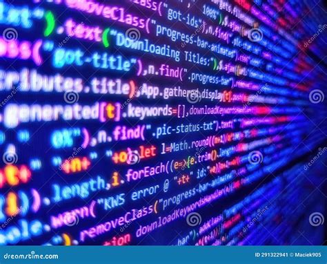Digital Display Screen Of Modern Programmer Coding Work Live Software Development Monitor