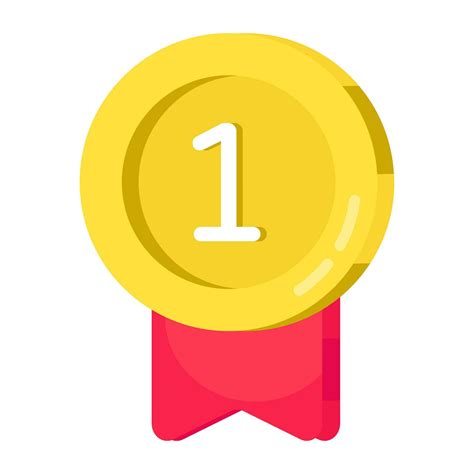 A Flat Design Icon Of Position Badge 36266901 Vector Art At Vecteezy