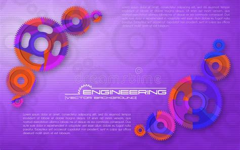 Gears Abstract Background For Technical Webpage Vector Illustration Stock Vector