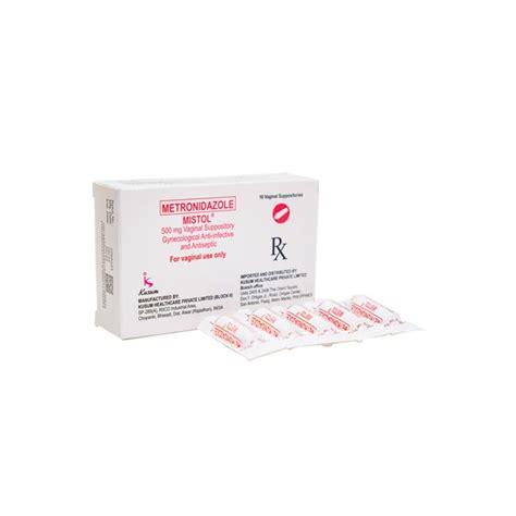 Buy Mistol Metronidazole 500mg Vaginal Suppository 1s Online With