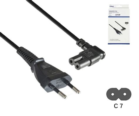 Dinic Dinic Netzkabel Eurostecker Typ C Auf C7 075mm² Eurosteckeriec Netzteil