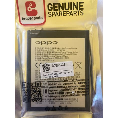 Jual Baterai Batre Blp Oppo A A F F F Plus Original Shopee Indonesia