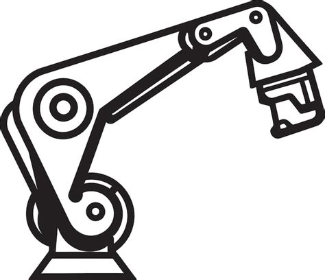 Advanced Vector Graphic Of A Robotic Arm Featuring Multi Jointed Articulation For Robotics And