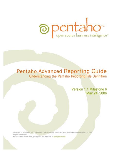 Pentaho Advanced Reporting Guide Pdf Boolean Data Type Portable