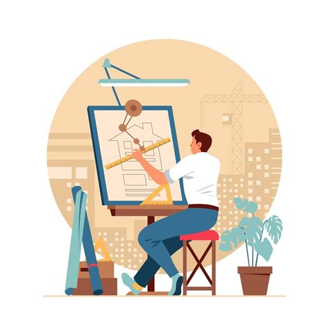 Architect Profession Concept 10515261 Vector Art At Vecteezy