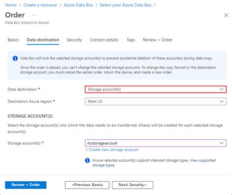 Azure Data Box Heavy Sipariş Etme öğreticisi Microsoft Learn