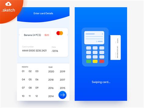 Credit Card Payment Ui Sketch Freebiesjedi