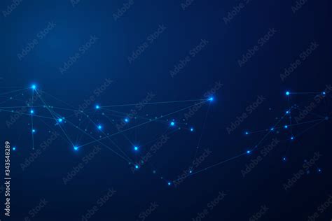 Abstract Connecting Dots And Lines Polygonal Background Technology