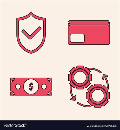 Set Gear And Arrows As Workflow Process Concept Vector Image