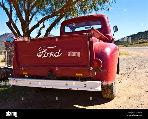 Old Ford Trucks Red
