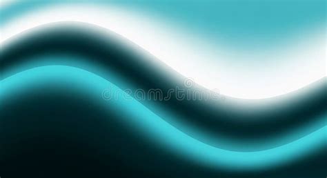 Smooth Teal And White Abstract Wave Form With Glowing Edges And Dark
