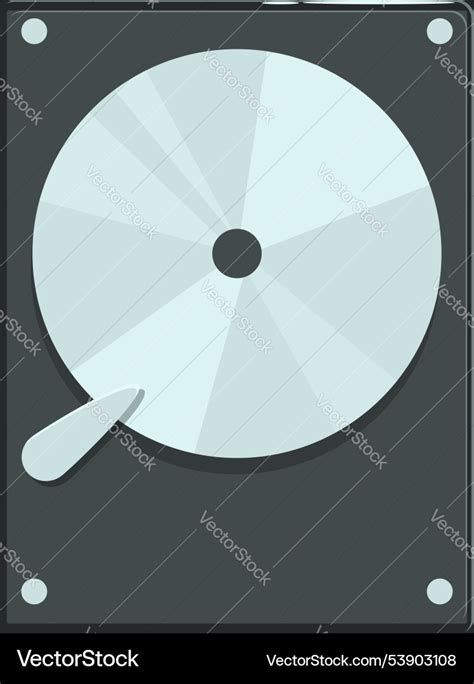 hard disk drive reading data with head accessing vector image