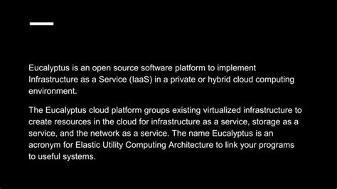 Eucalyptus Cloud Computing Pptx Computing Technology And Computing