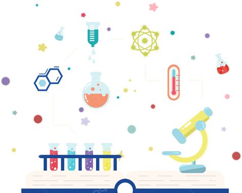 귀여운 만화 일러스트 책 교육 화학 테스트 튜브 현미경 아름다운 화학 책 Png 일러스트 및 Psd 이미지 무료 다운로드 Pngtree 화학 종이학 시험관