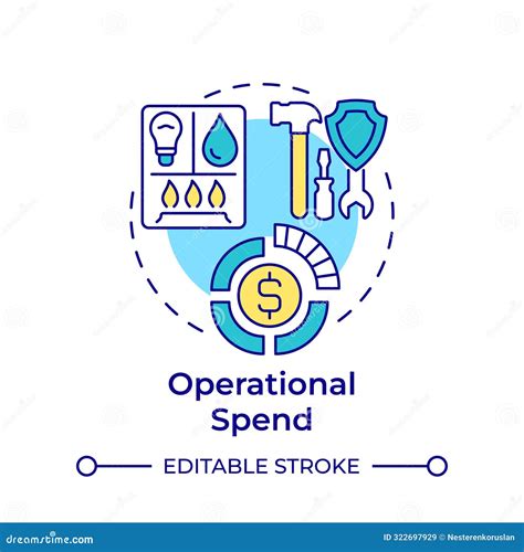 Operational Spend Multi Color Concept Icon Vector Illustration CartoonDealer Com 322697929
