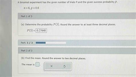 a binomial experiment has the given number of trials n and the given