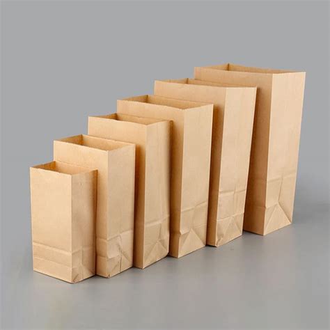 ถุงกระดาษน้ำตาล อเนกประสงค์ แบบพับข้าง แบบเคลือบกันน้ำ น้ำมัน แพ็ค 100